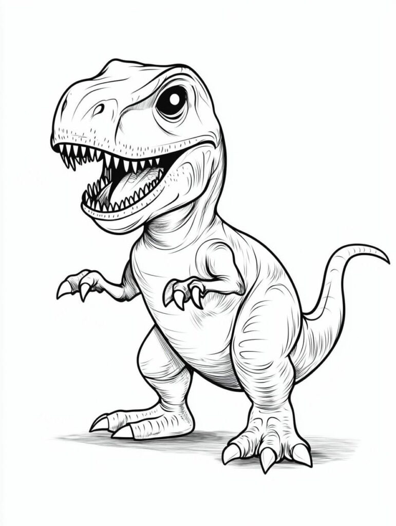 20+ T-Rex dinosaur coloring pages - Coloringpagesforkids.net