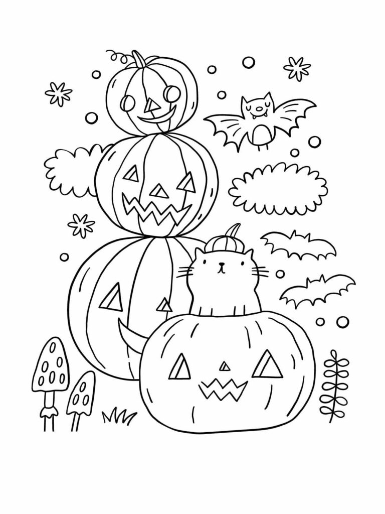 List of 70+ Free Halloween Coloring Pages For Kids 👻🎃 ...