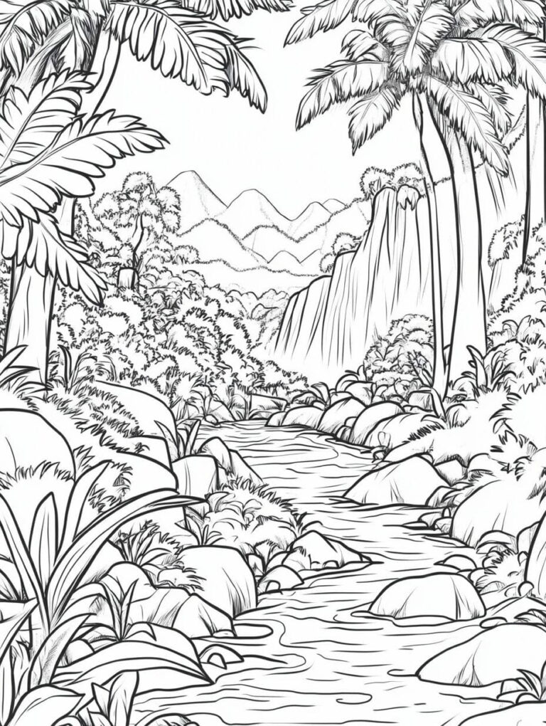 30+ wild jungle coloring pages for kids 🌴🎨 - Coloringpagesforkids.net