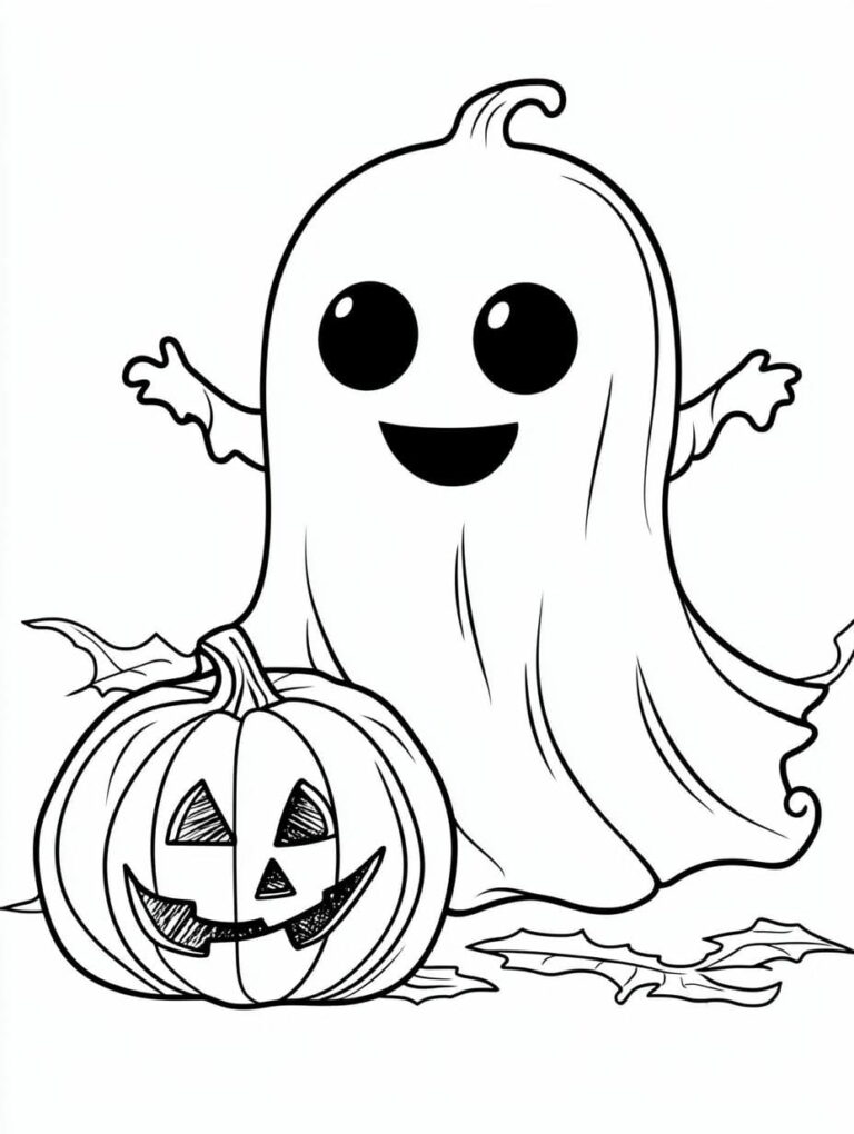 Best ghost coloring pages for halloween to print and enjoy ...