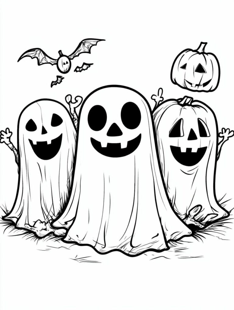 Best ghost coloring pages for halloween to print and enjoy ...