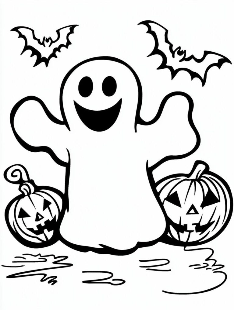 Best ghost coloring pages for halloween to print and enjoy ...