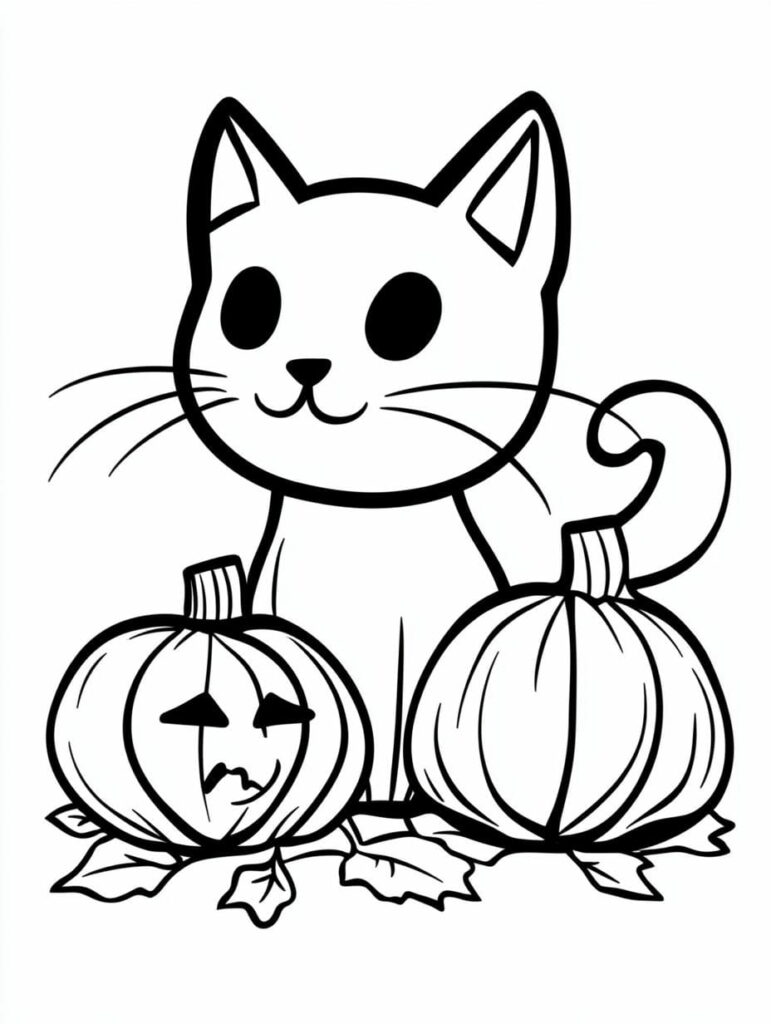 Immerse yourself in 30+ fascinating halloween cat coloring pages ...