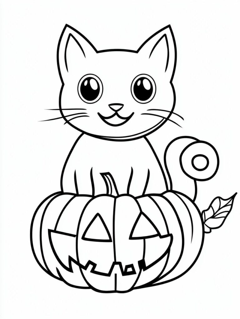 Immerse yourself in 30+ fascinating halloween cat coloring pages ...