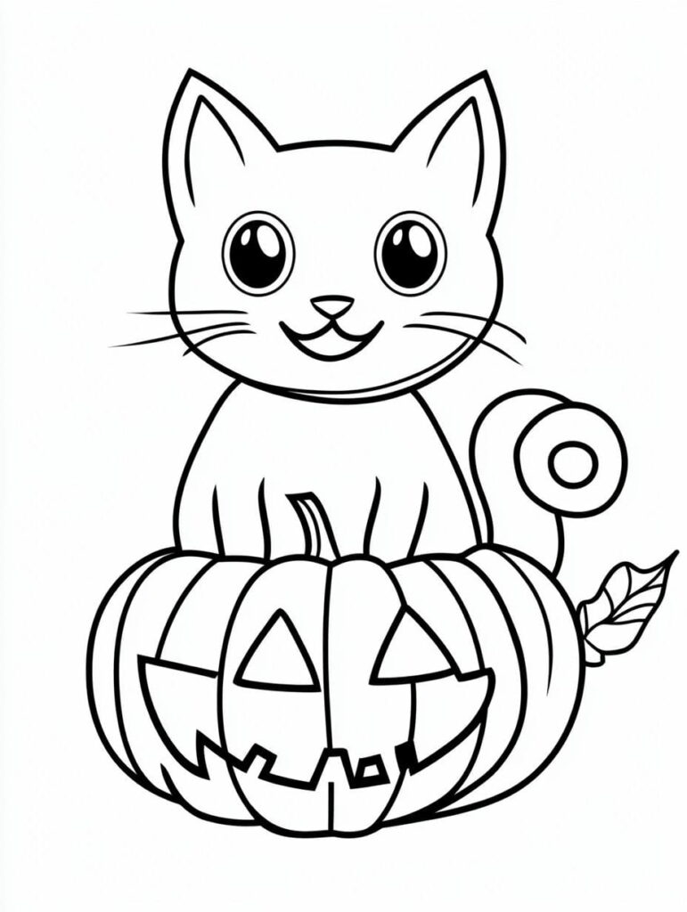 Immerse yourself in 30+ fascinating halloween cat coloring pages ...