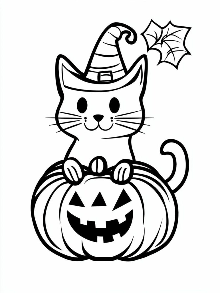 Immerse yourself in 30+ fascinating halloween cat coloring pages ...