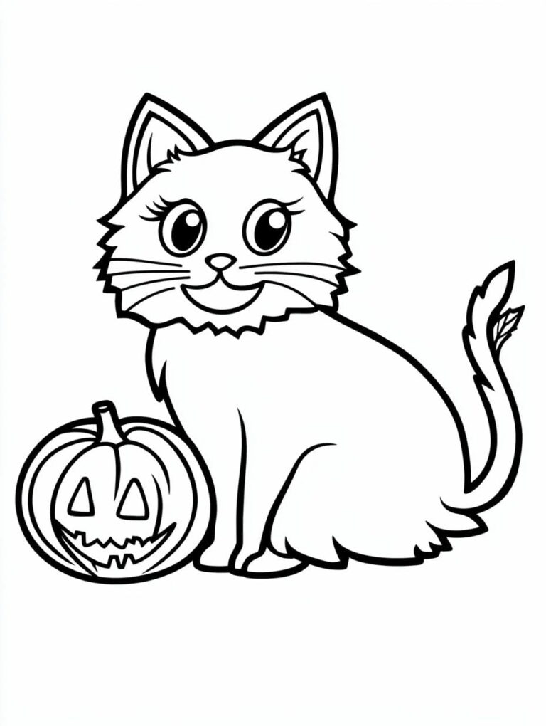 Immerse yourself in 30+ fascinating halloween cat coloring pages ...