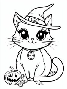 Immerse yourself in 30+ fascinating halloween cat coloring pages ...