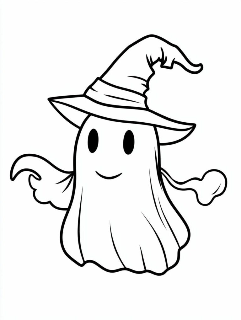 Best ghost coloring pages for halloween to print and enjoy ...