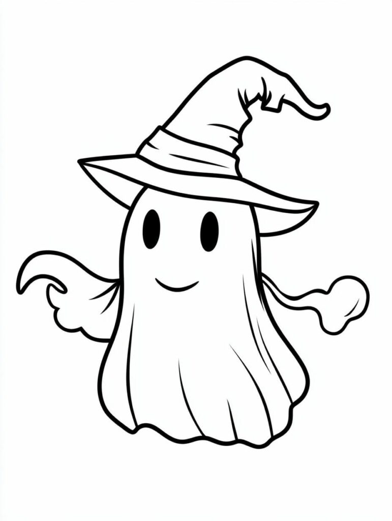 Best ghost coloring pages for halloween to print and enjoy ...