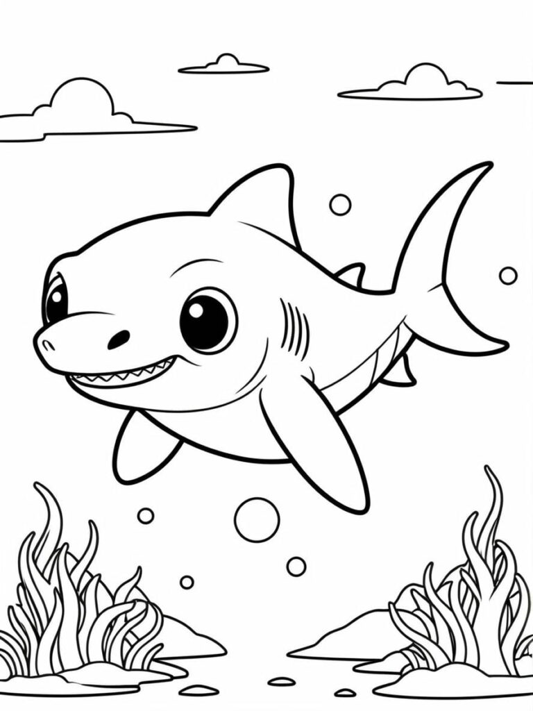 La collection de plus de 40 pages à colorier de requins pour enfants 🦈🌊 ...