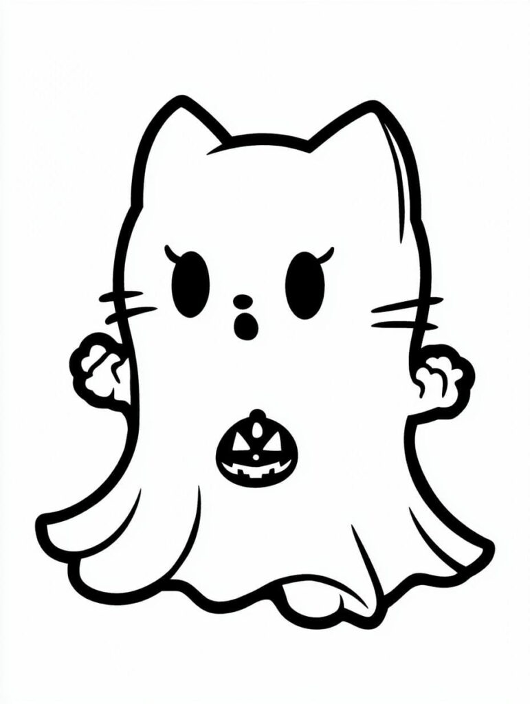 Top 30+ cute hello kitty halloween coloring pages ...