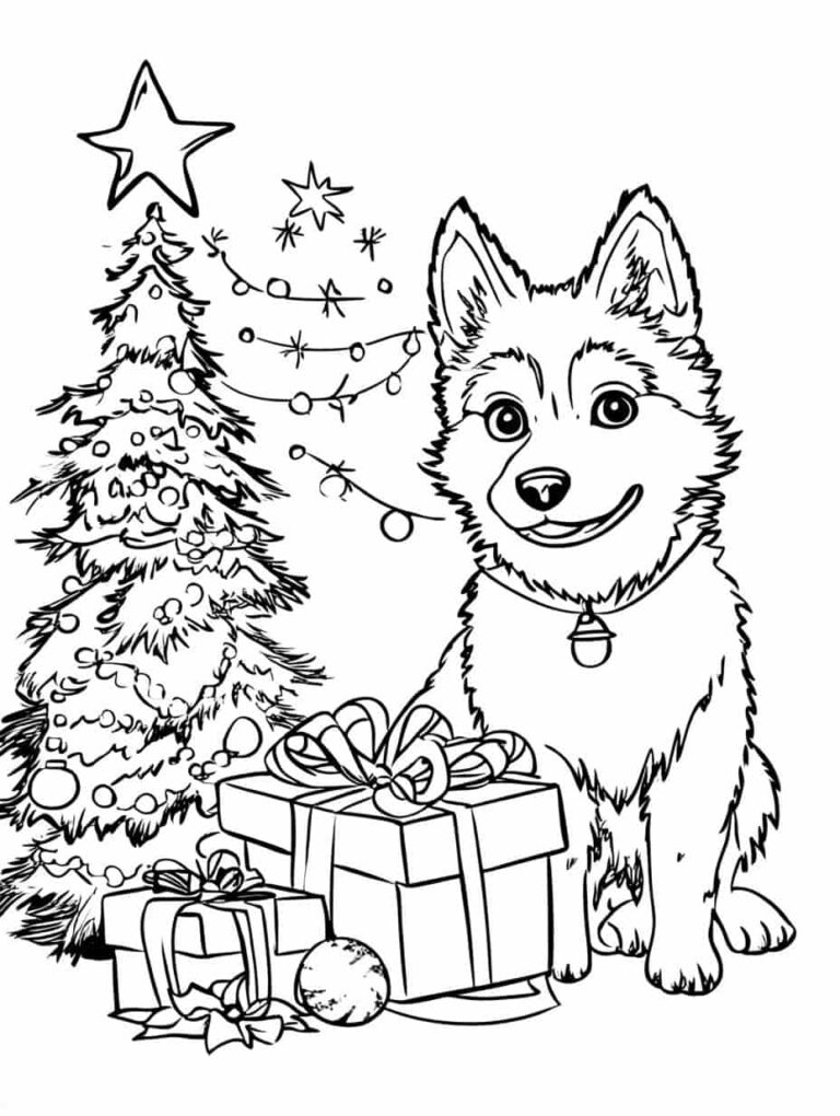 Collection of 30+ printable husky coloring pages - Coloringpagesforkids.net
