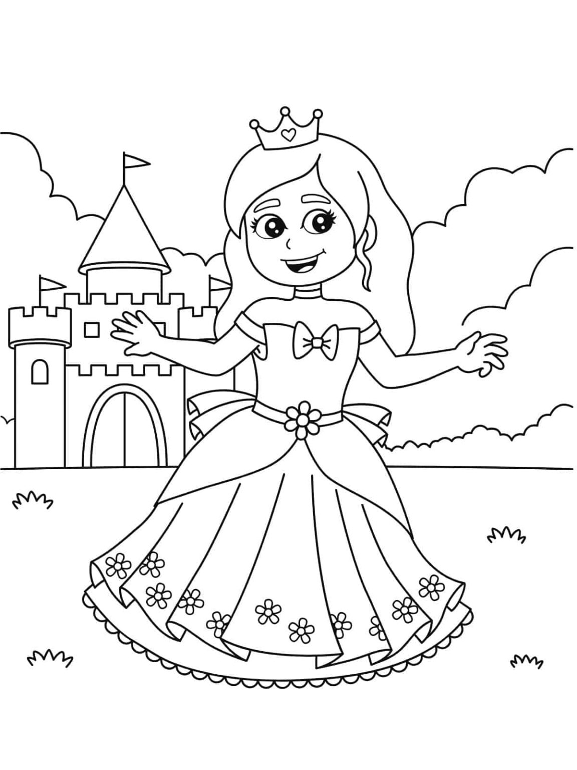40+ Magical Princess Coloring Pages for Kids 👑🏰 - Coloringpagesforkids.net