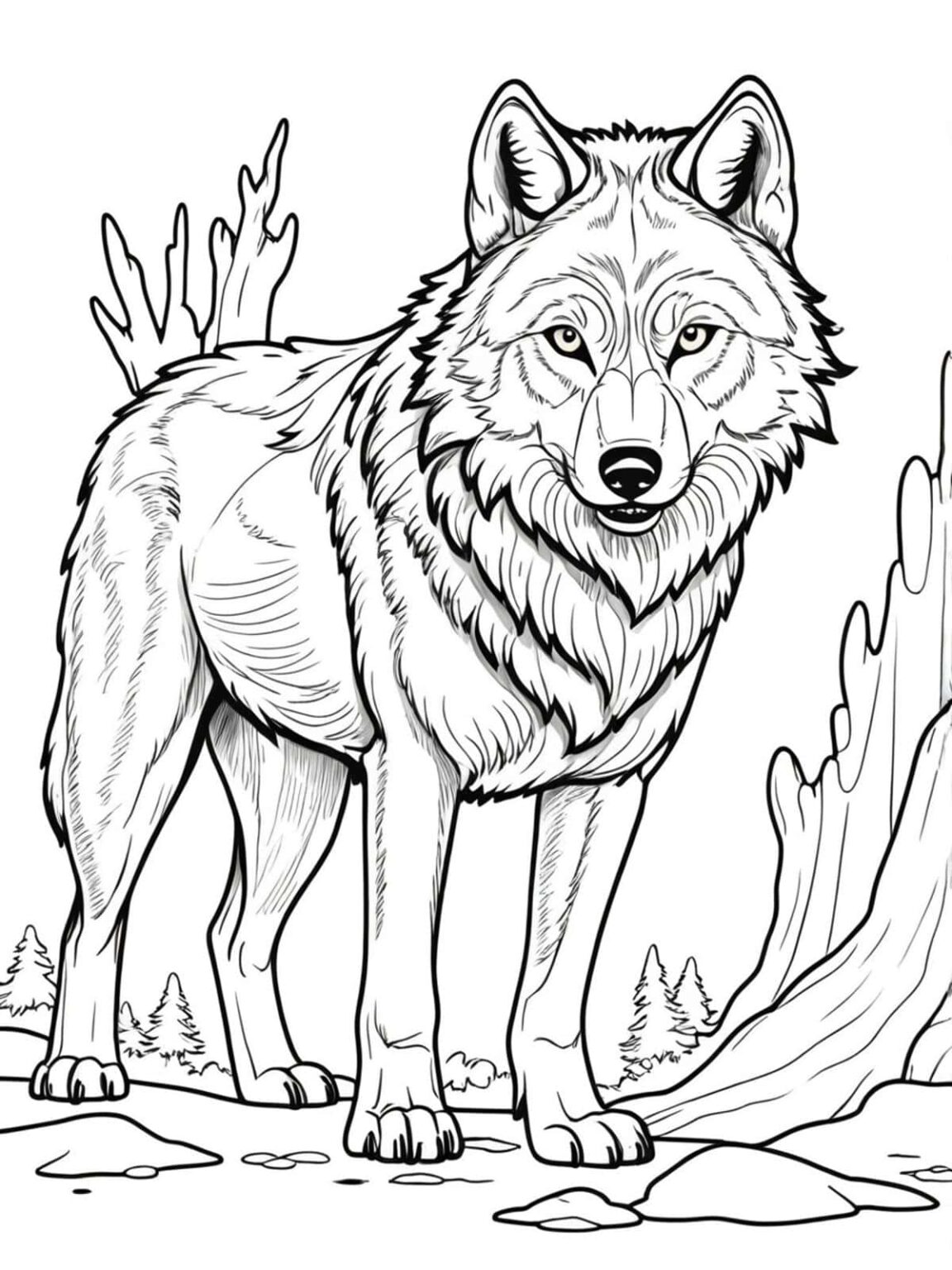 Mais de 30 páginas para colorir de lobos grátis para se divertir 🎨🐺 ...