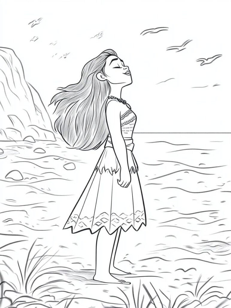 Top 40+ Moana coloring pages for kids 🌊🎨 - Coloringpagesforkids.net