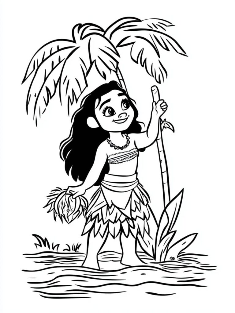Top 40+ Moana coloring pages for kids 🌊🎨 - Coloringpagesforkids.net