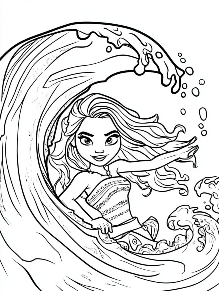 Top 40+ Moana coloring pages for kids 🌊🎨 - Coloringpagesforkids.net