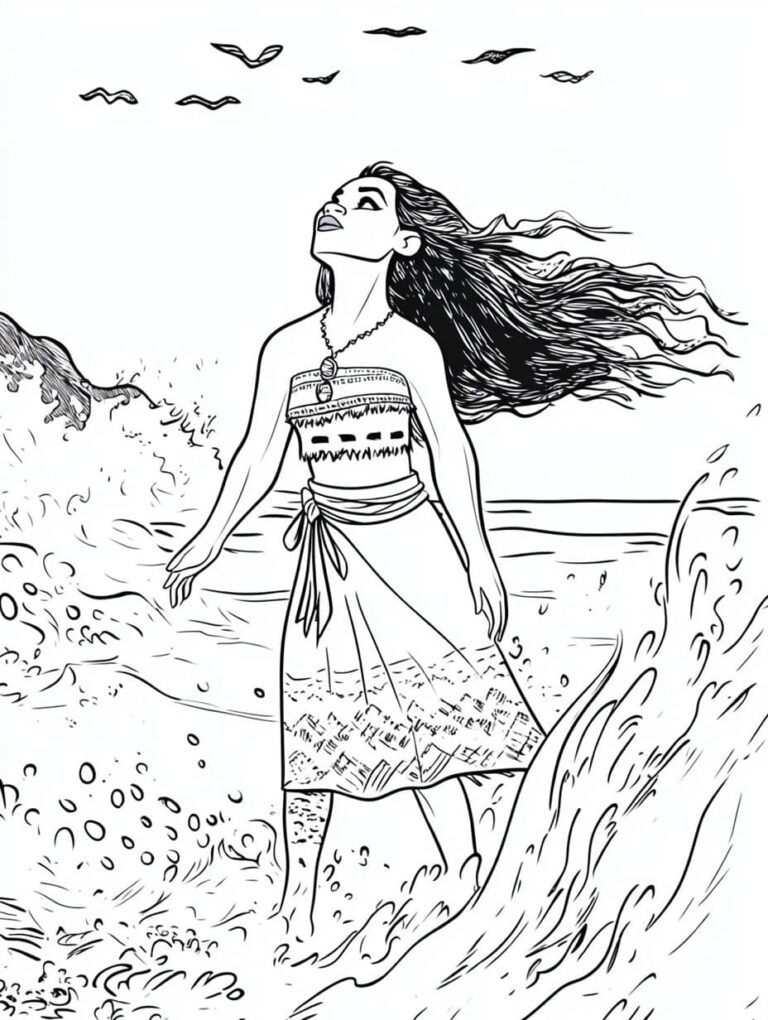 Top 40+ Moana coloring pages for kids 🌊🎨 - Coloringpagesforkids.net