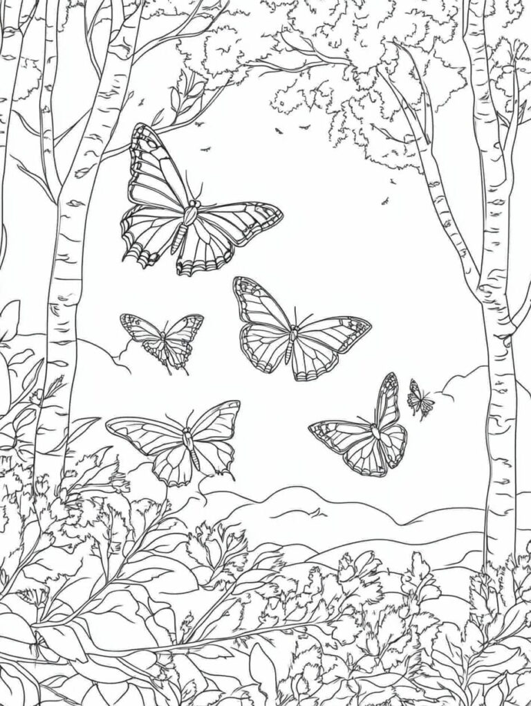 Top 40+ beautiful free butterfly coloring pages to download 🎨🦋 ...