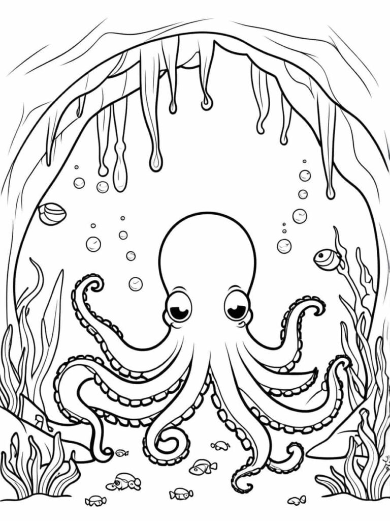 Más de 20 páginas para colorear de pulpos en PDF gratis 🎨🐙 ...