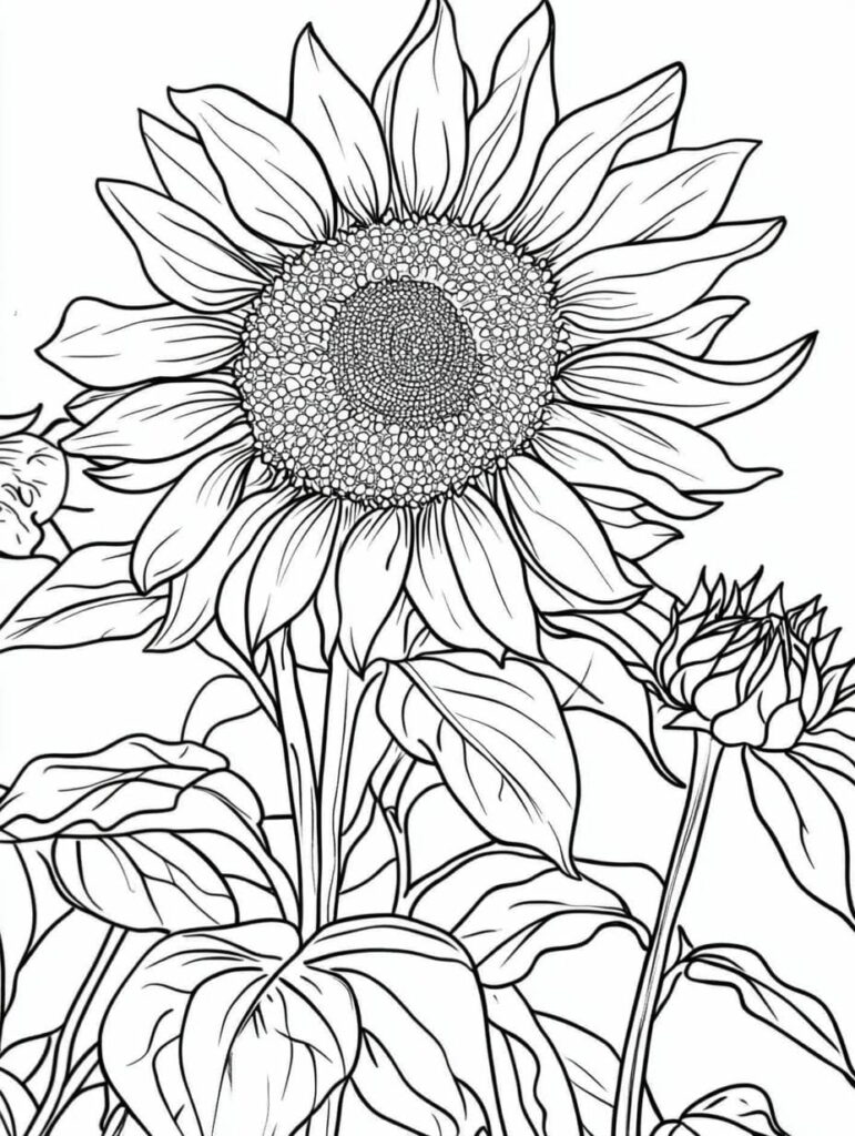 20+ free sunflower coloring pages 🌻🎨 - Coloringpagesforkids.net