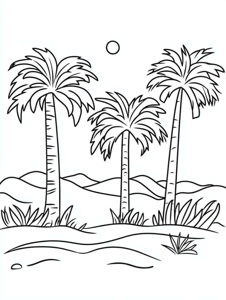 Vivid 20+ Desert Coloring Pages for Kids 🏜️🎨 - Coloringpagesforkids.net