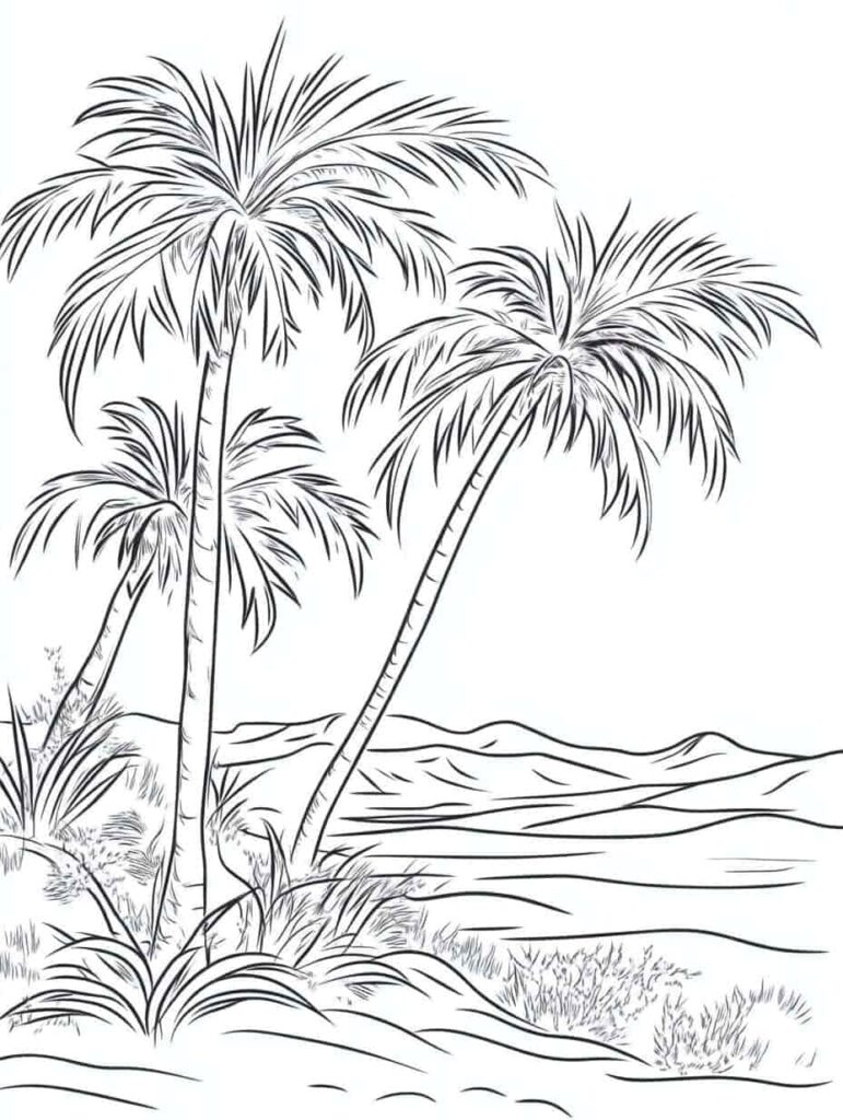 Vivid 20+ Desert Coloring Pages for Kids 🏜️🎨 - Coloringpagesforkids.net