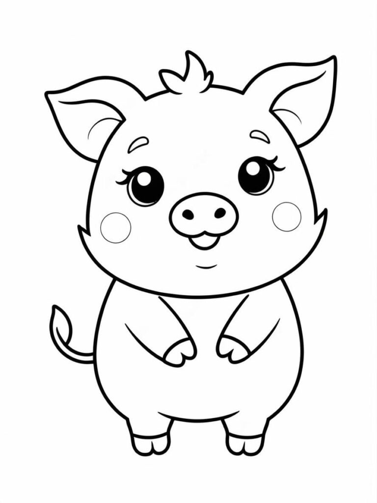 Top pig coloring pages for creative fun - Coloringpagesforkids.net