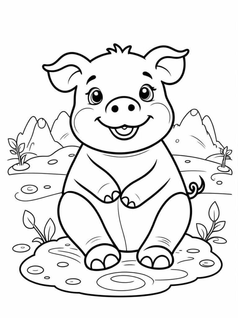 Top pig coloring pages for creative fun - Coloringpagesforkids.net