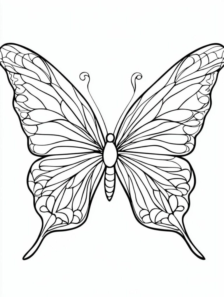 Top 40+ beautiful free butterfly coloring pages to download 🎨🦋 ...