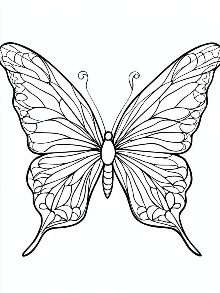 Las mejores 40+ hermosas páginas para colorear de mariposas gratis para ...