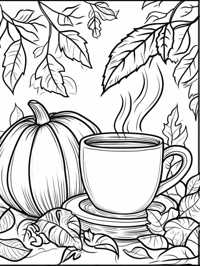 Cozy fall coloring pages for kids 🍂🎨 - Coloringpagesforkids.net
