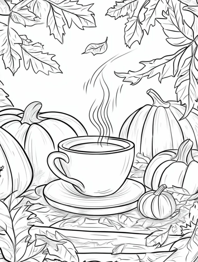 Cozy fall coloring pages for kids 🍂🎨 - Coloringpagesforkids.net