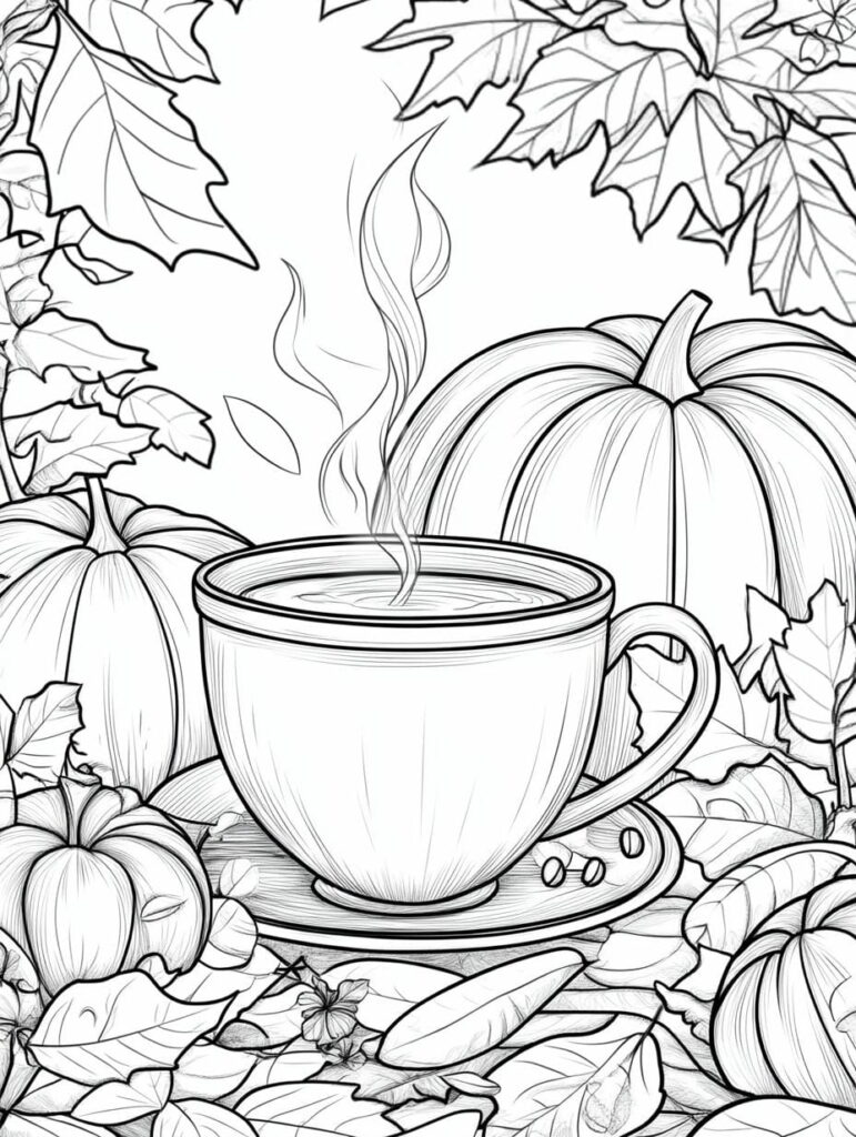 Cozy fall coloring pages for kids 🍂🎨 - Coloringpagesforkids.net