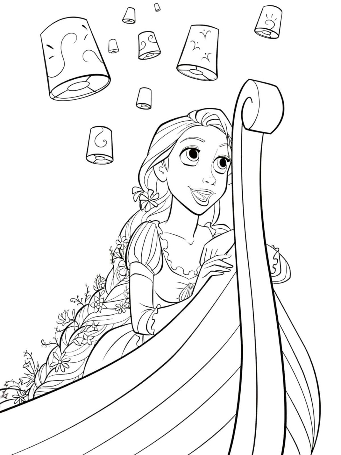 Coinvolgenti 35+ pagine da colorare gratuite di Rapunzel 🌟🎨 ...