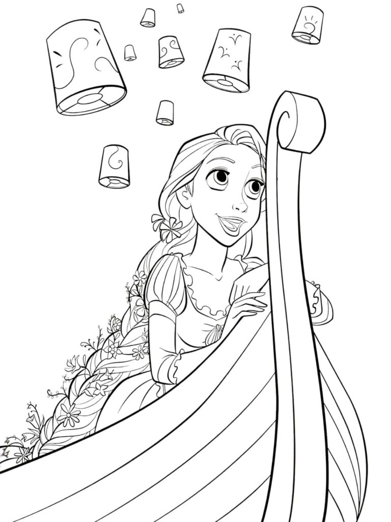 Princess adventures with 30 Disney princess coloring pages ...