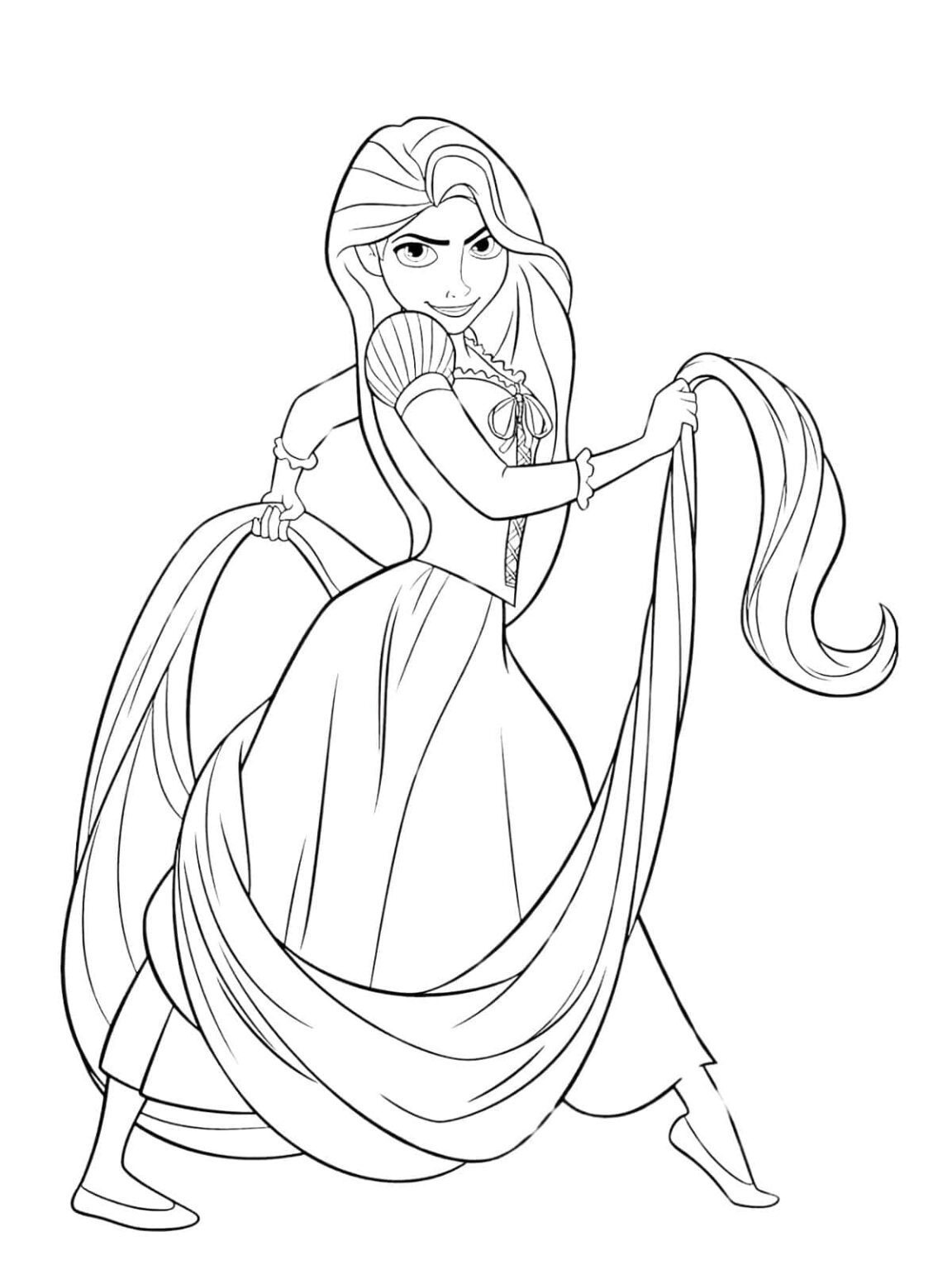 Coinvolgenti 35+ pagine da colorare gratuite di Rapunzel 🌟🎨 ...