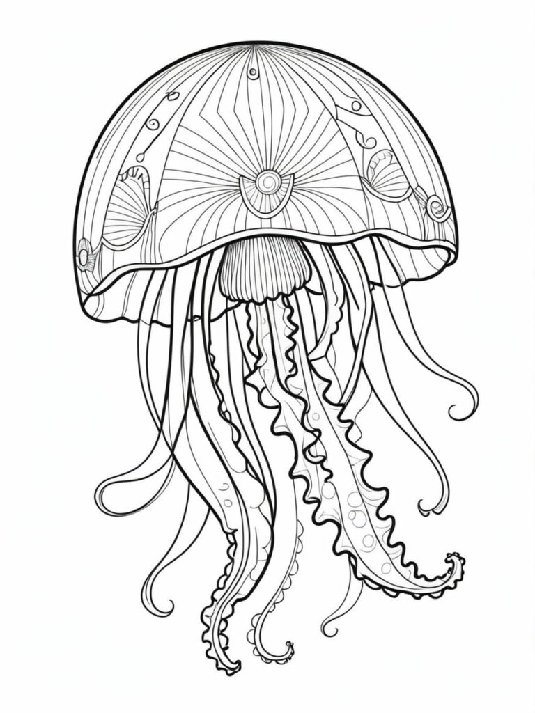 Unveil the magic of jellyfish coloring pages - Coloringpagesforkids.net