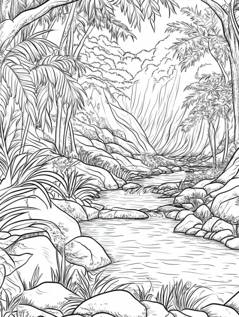 30+ wild jungle coloring pages for kids 🌴🎨 - Coloringpagesforkids.net