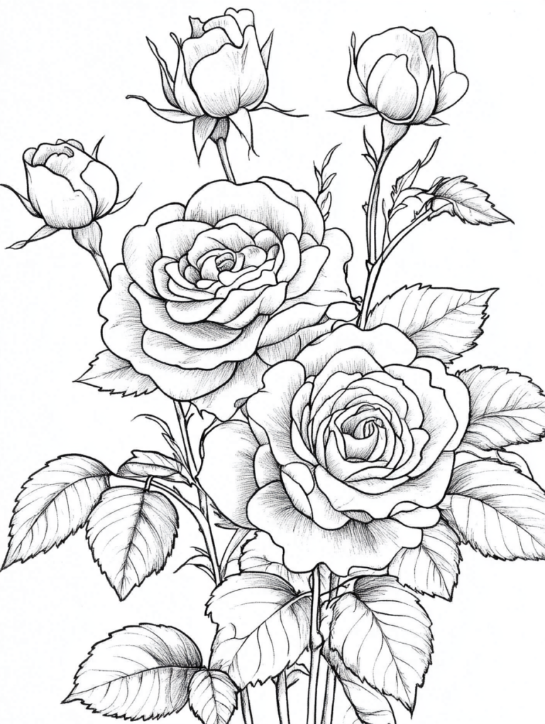 Explore 20+ rose coloring pages 🌹🎨 - Coloringpagesforkids.net