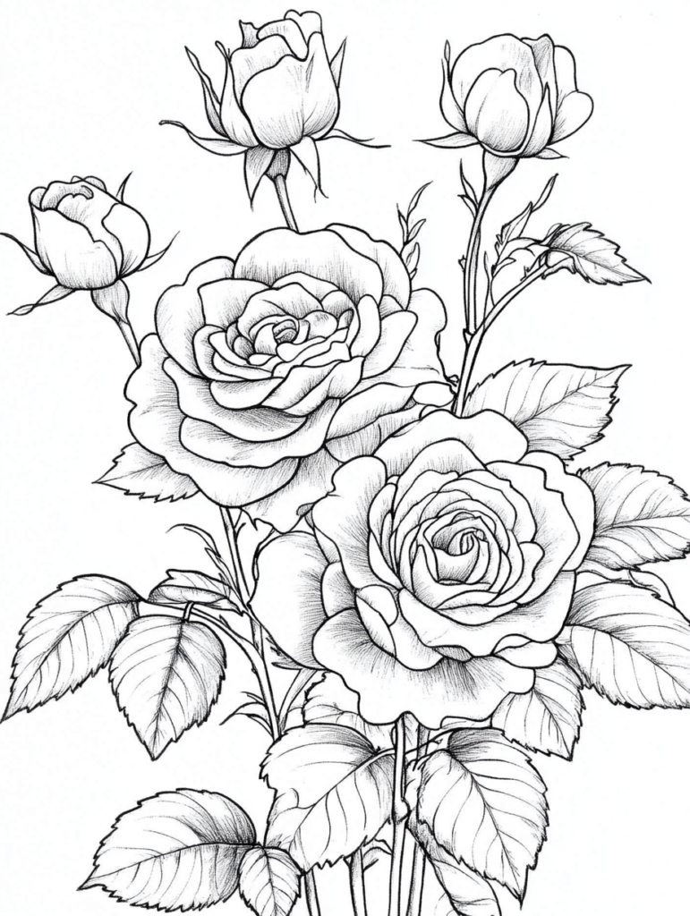 Explore 20+ rose coloring pages 🌹🎨 - Coloringpagesforkids.net