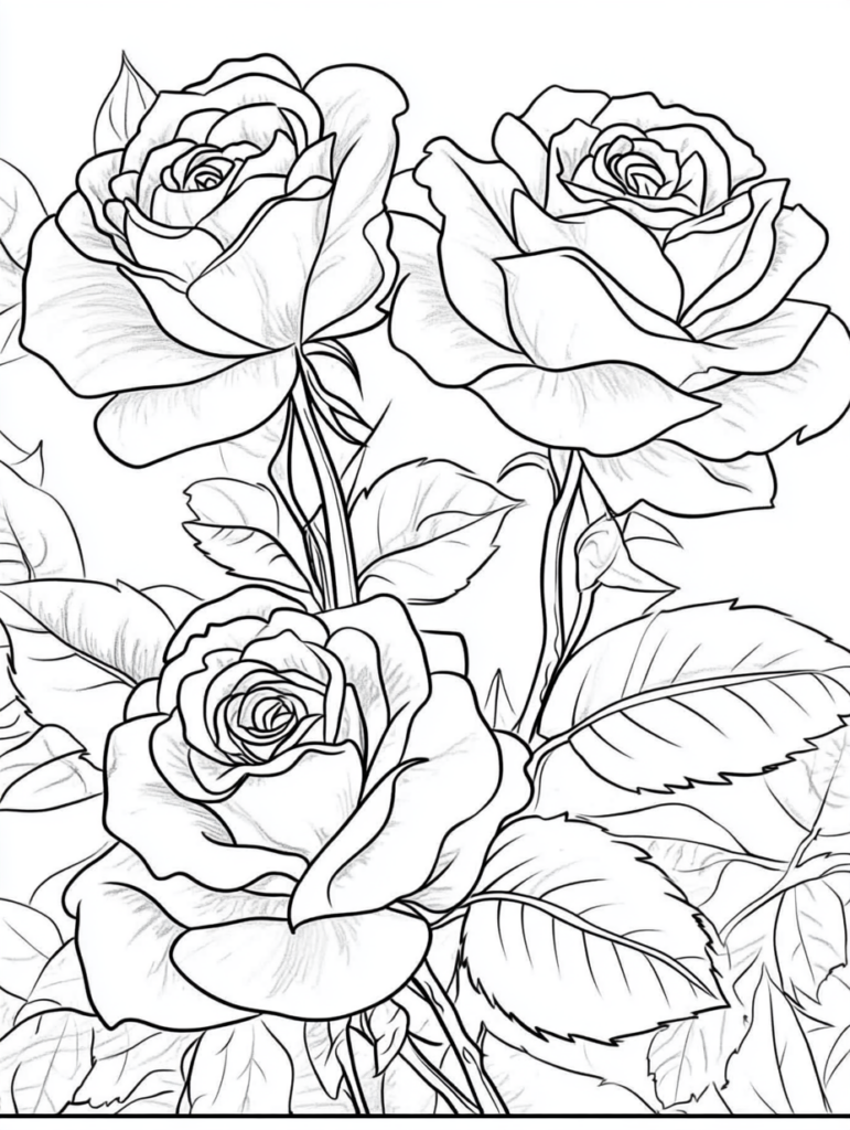 Explore 20+ rose coloring pages 🌹🎨 - Coloringpagesforkids.net