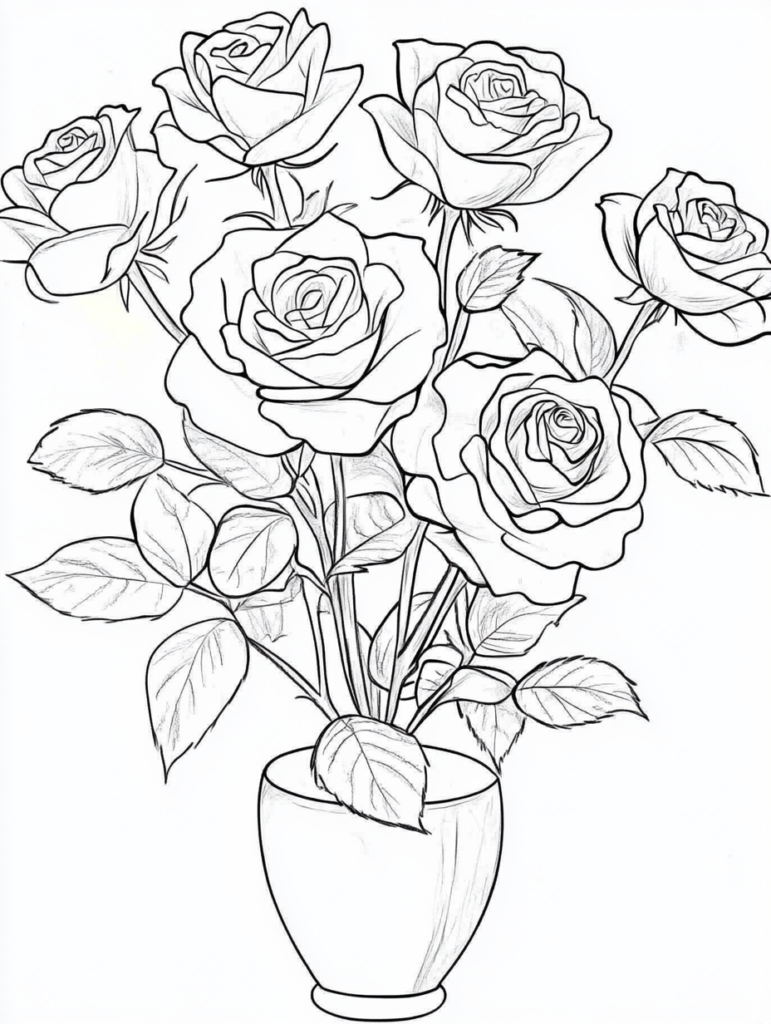Explore 20+ rose coloring pages 🌹🎨 - Coloringpagesforkids.net