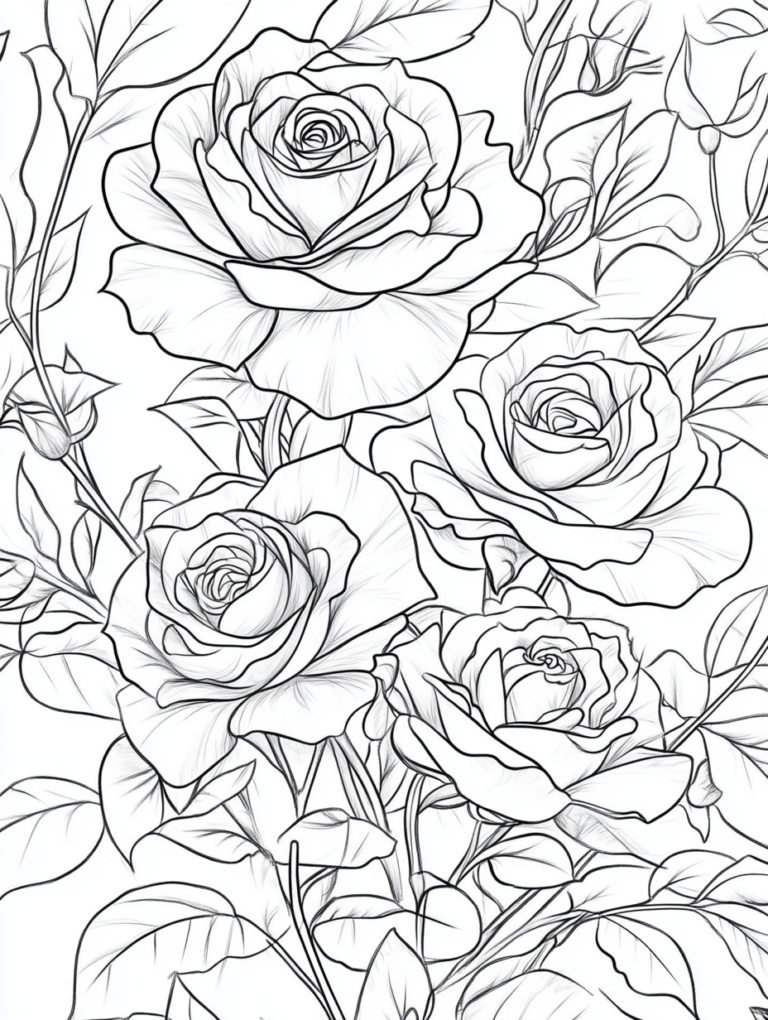 Explore 20+ rose coloring pages 🌹🎨 - Coloringpagesforkids.net
