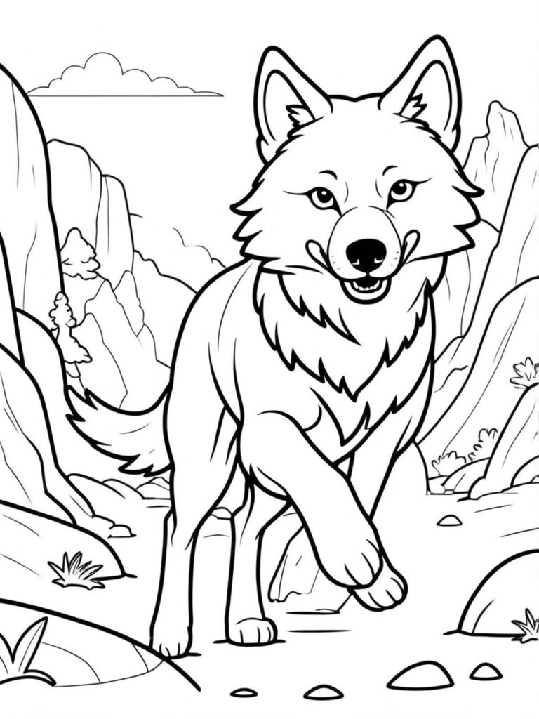 Las mejores 30 páginas para colorear de lobos gratis para divertirte 🎨🐺 ...