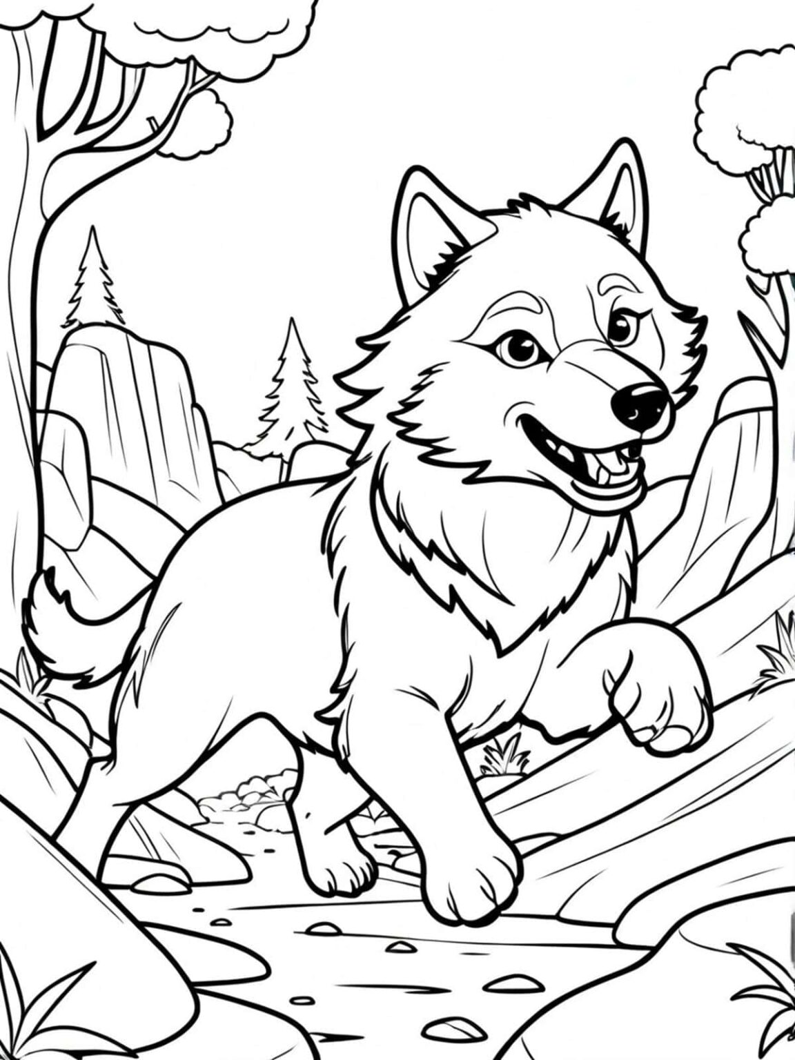 Mais de 30 páginas para colorir de lobos grátis para se divertir 🎨🐺 ...