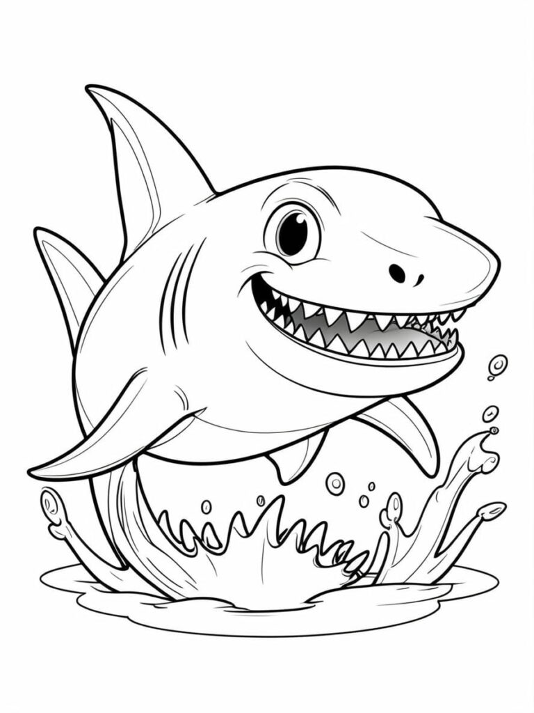 De collectie van 40+ haaienkleurplaten voor kinderen 🦈🌊 ...