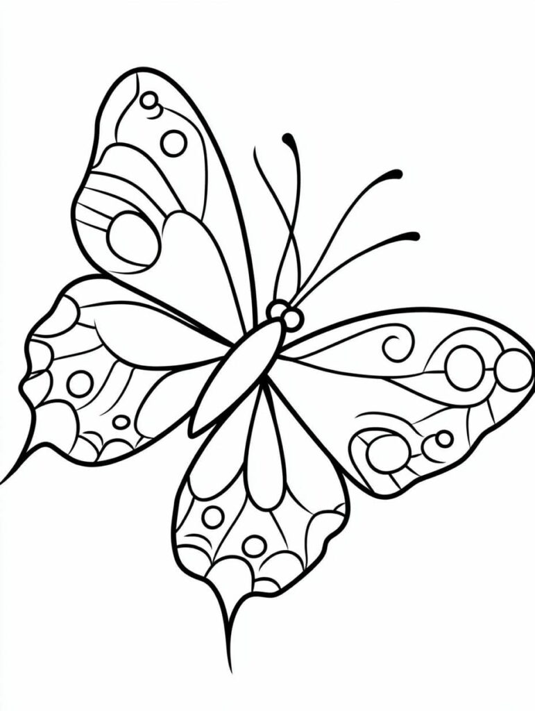 Las mejores 40+ hermosas páginas para colorear de mariposas gratis para ...