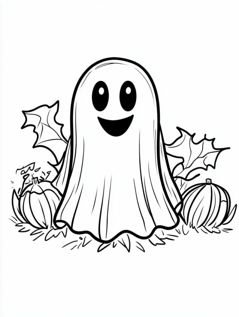 Best ghost coloring pages for halloween to print and enjoy ...
